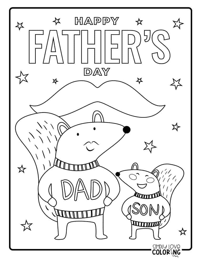 45 Father's Day Coloring Pages (Free PDF Printables) - Simply Love Coloring