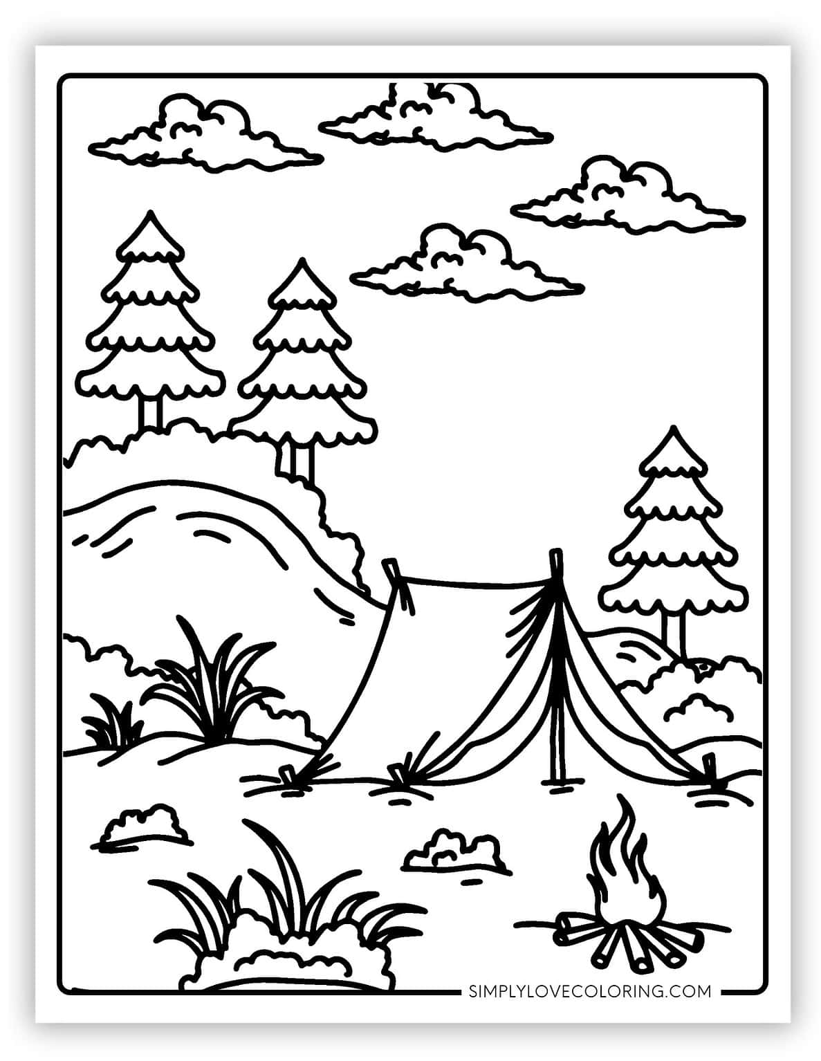 32 Camping Coloring Pages (Free PDF Printables) - Simply Love Coloring