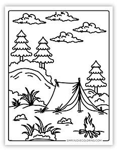 32 Camping Coloring Pages (Free PDF Printables) - Simply Love Coloring