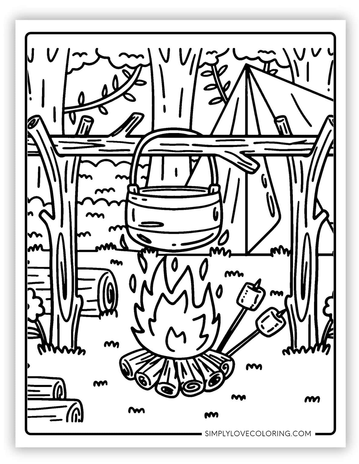32 Camping Coloring Pages (Free PDF Printables) - Simply Love Coloring