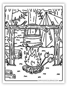 32 Camping Coloring Pages (Free PDF Printables) - Simply Love Coloring