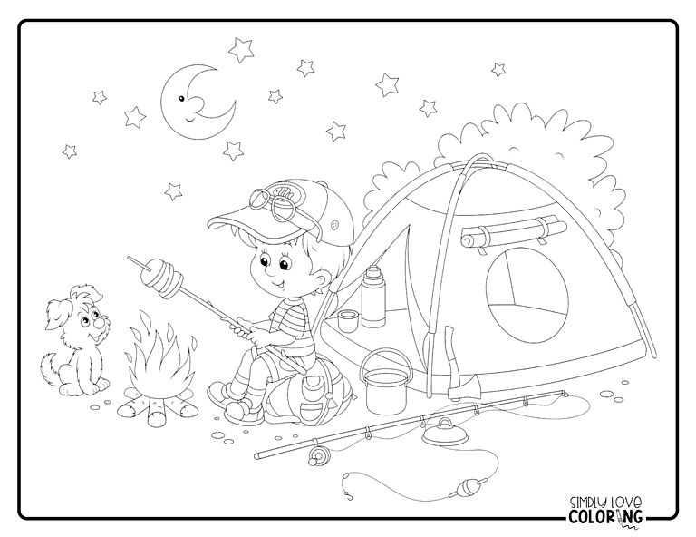 Camping Coloring Pages (Free PDF Printables) - Simply Love Coloring