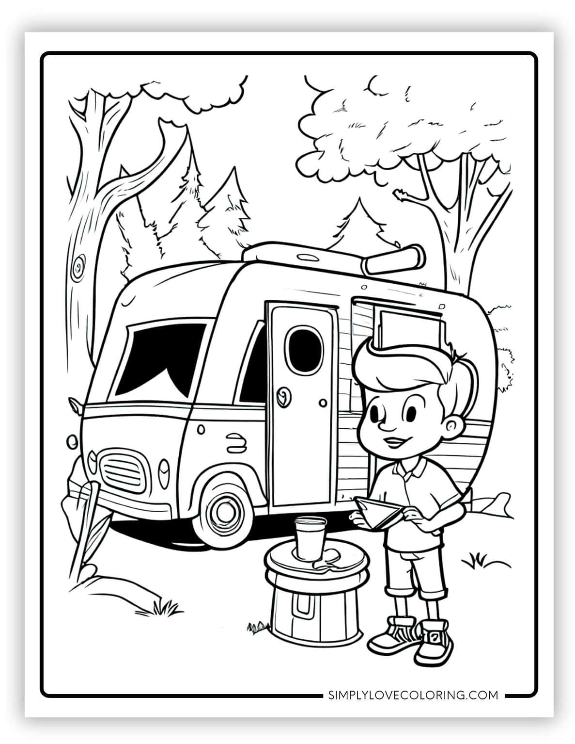 32 Camping Coloring Pages (Free PDF Printables) - Simply Love Coloring
