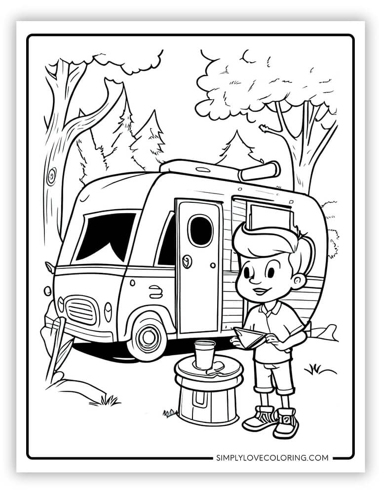 32 Camping Coloring Pages (Free PDF Printables) - Simply Love Coloring