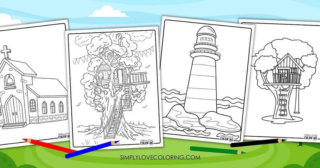 26 Building Coloring Pages (Free PDF Printables) - Simply Love Coloring