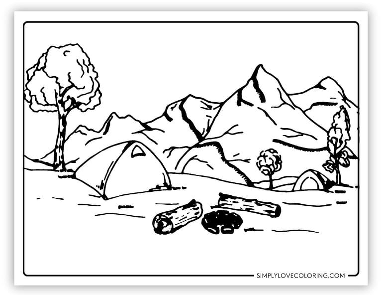 32 Camping Coloring Pages (Free PDF Printables) - Simply Love Coloring
