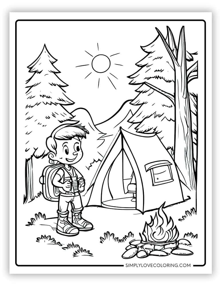 30 Campfire Coloring Pages (Free PDF Printables) - Simply Love Coloring