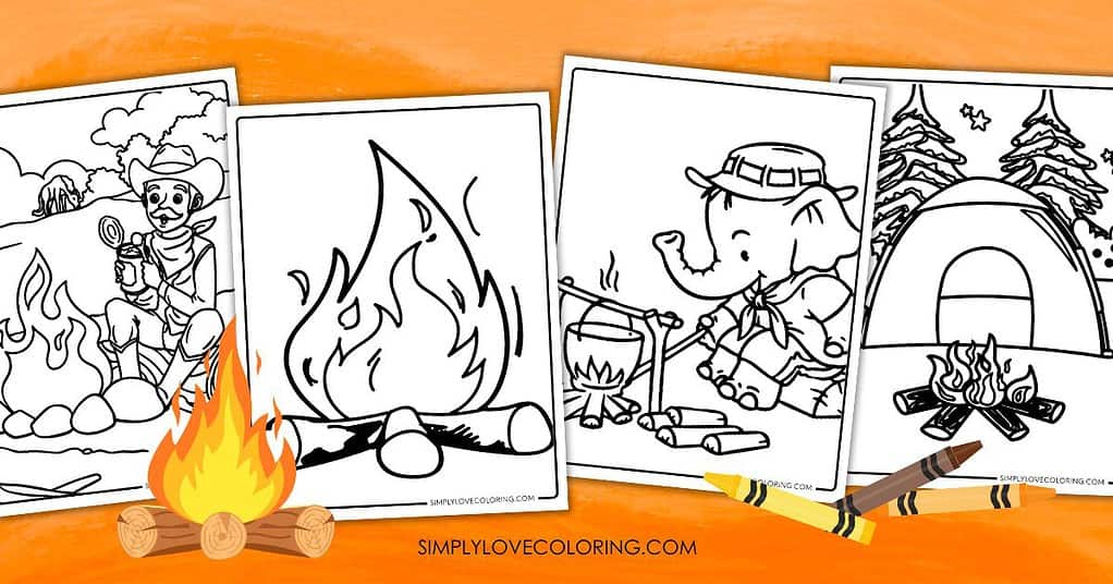 30 Campfire Coloring Pages (Free PDF Printables) - Simply Love Coloring
