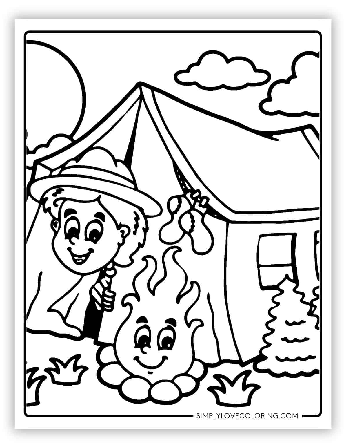 30 Campfire Coloring Pages (Free PDF Printables) - Simply Love Coloring