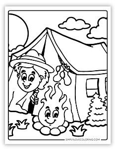30 Campfire Coloring Pages (Free PDF Printables) - Simply Love Coloring