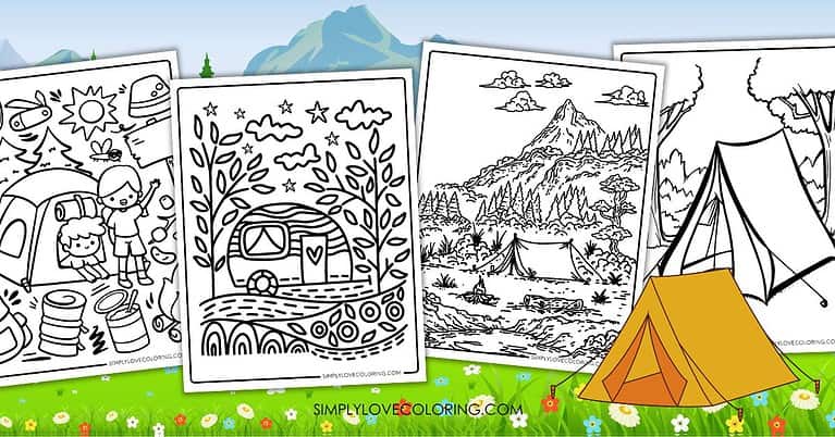 32 Camping Coloring Pages (Free PDF Printables) - Simply Love Coloring