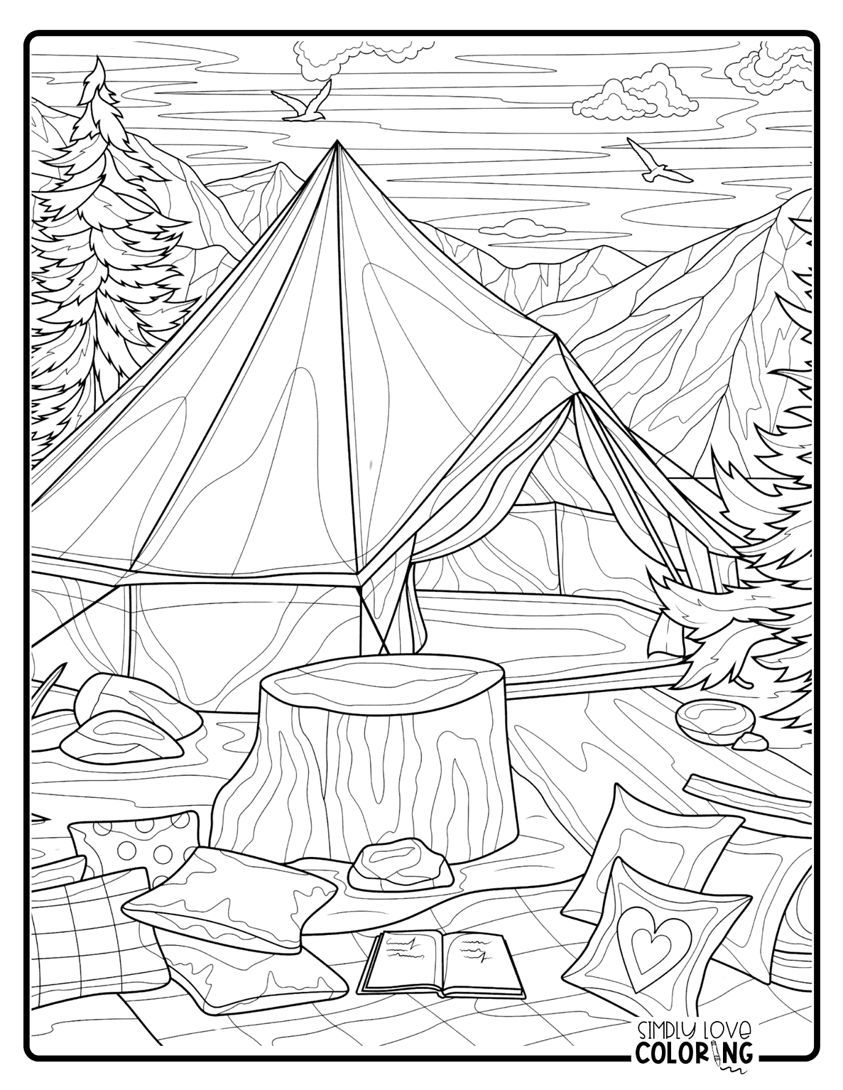 32 Camping Coloring Pages (Free PDF Printables) - Simply Love Coloring
