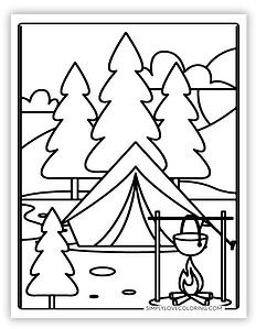32 Camping Coloring Pages (Free PDF Printables) - Simply Love Coloring