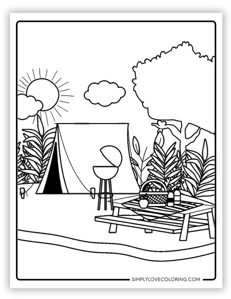 32 Camping Coloring Pages (Free PDF Printables) - Simply Love Coloring
