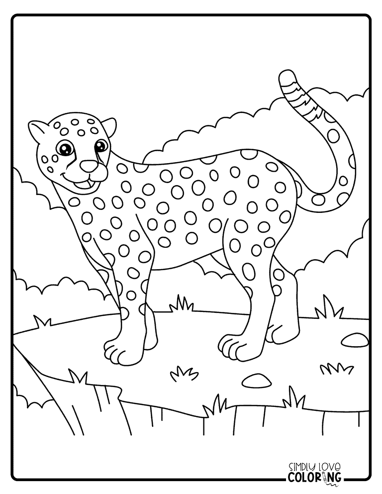 19 Cheetah Coloring Pages (Free PDF Printables) - Simply Love Coloring