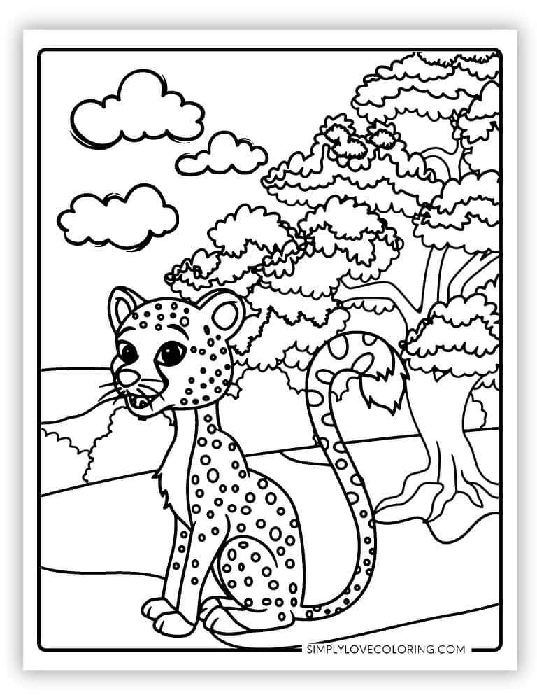 19 Cheetah Coloring Pages (Free PDF Printables) - Simply Love Coloring