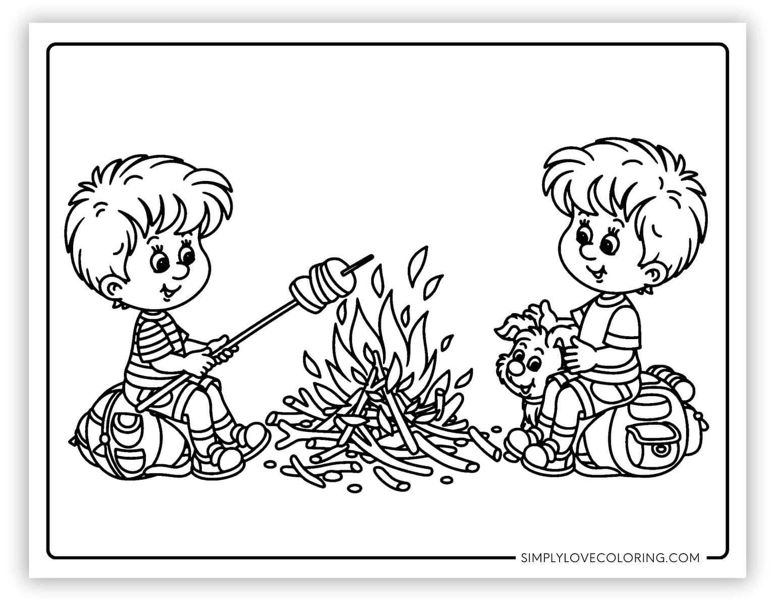 30 Campfire Coloring Pages (Free PDF Printables) - Simply Love Coloring