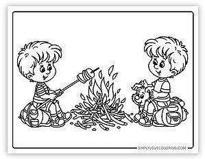 30 Campfire Coloring Pages (Free PDF Printables) - Simply Love Coloring