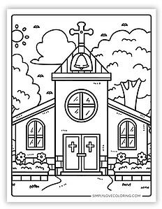 Church Coloring Pages (Free PDF Printables) - Simply Love Coloring