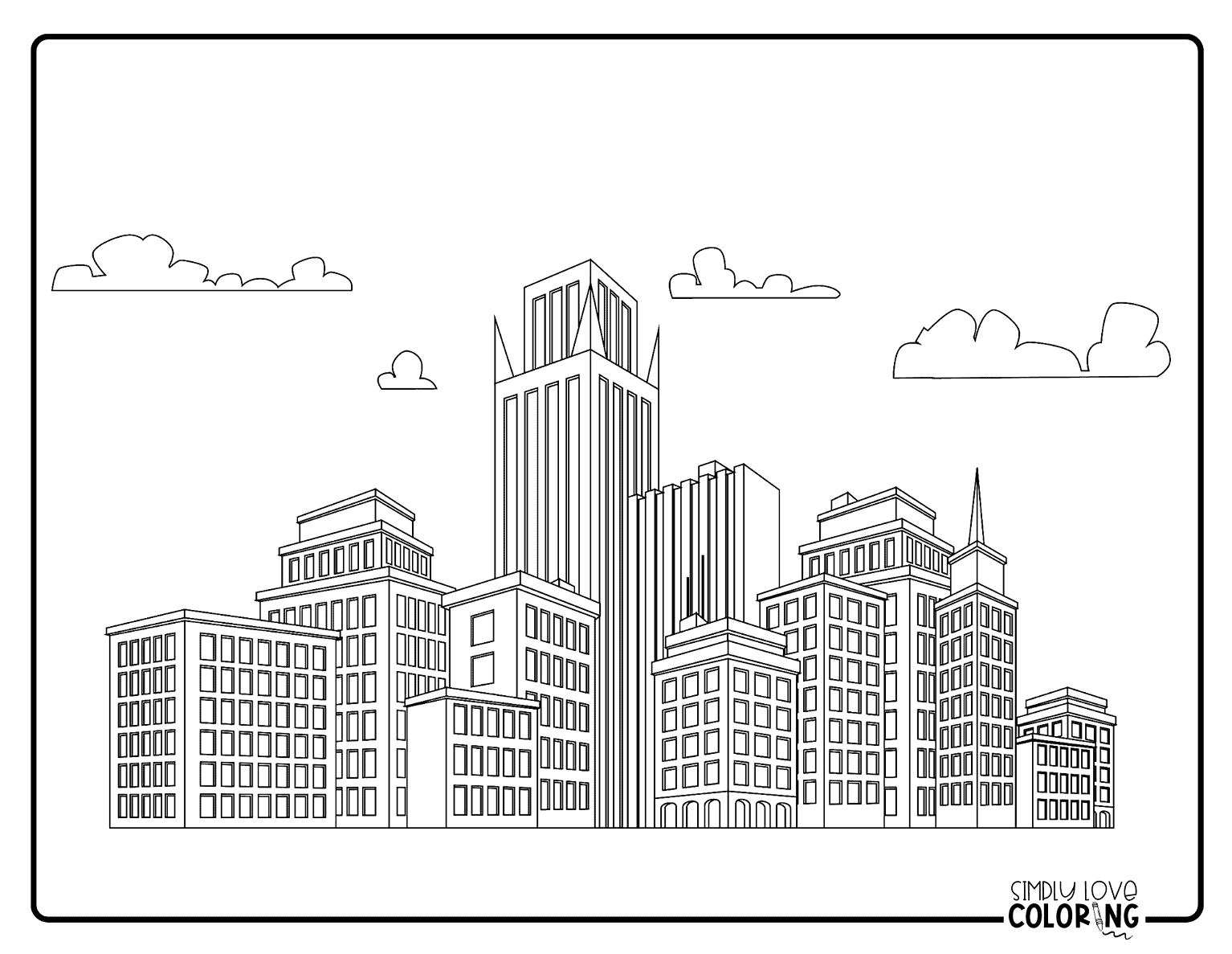 26 Building Coloring Pages (Free PDF Printables) - Simply Love Coloring