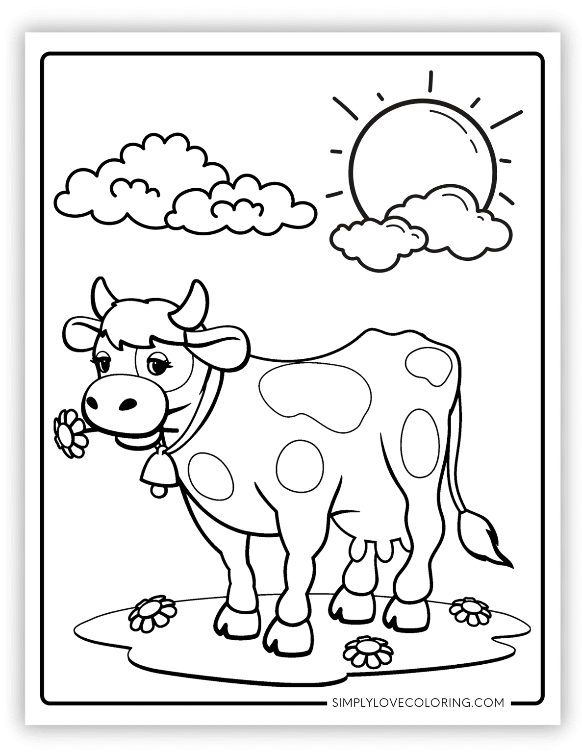 21 Cute Cow Coloring Pages (Free PDF Printables) - Simply Love Coloring