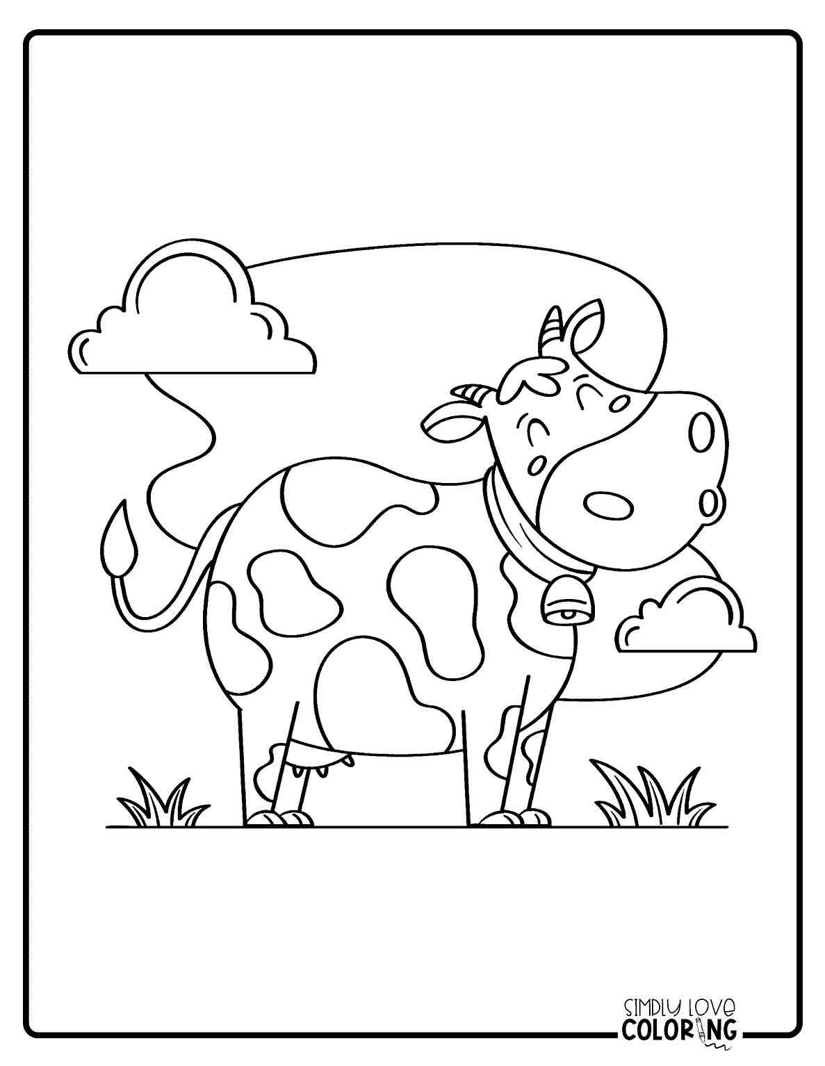 21 Cute Cow Coloring Pages (Free PDF Printables) - Simply Love Coloring