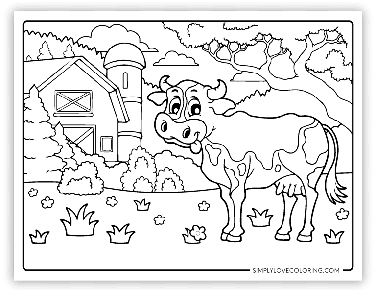 21 Cute Cow Coloring Pages (Free PDF Printables) - Simply Love Coloring