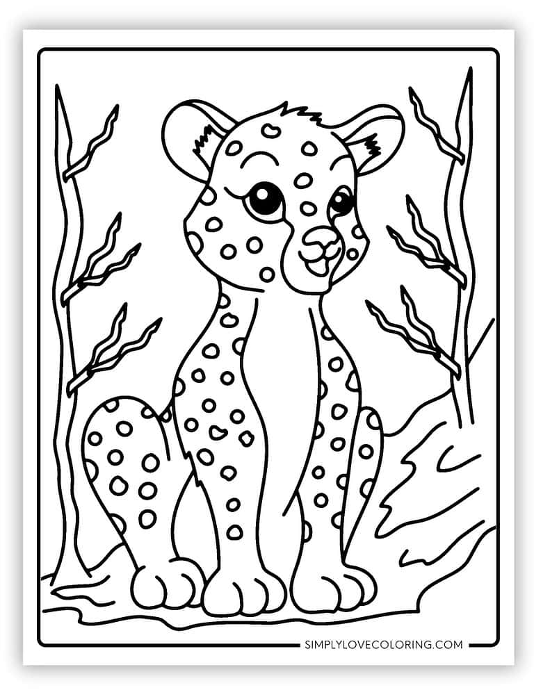 19 Cheetah Coloring Pages (Free PDF Printables) - Simply Love Coloring