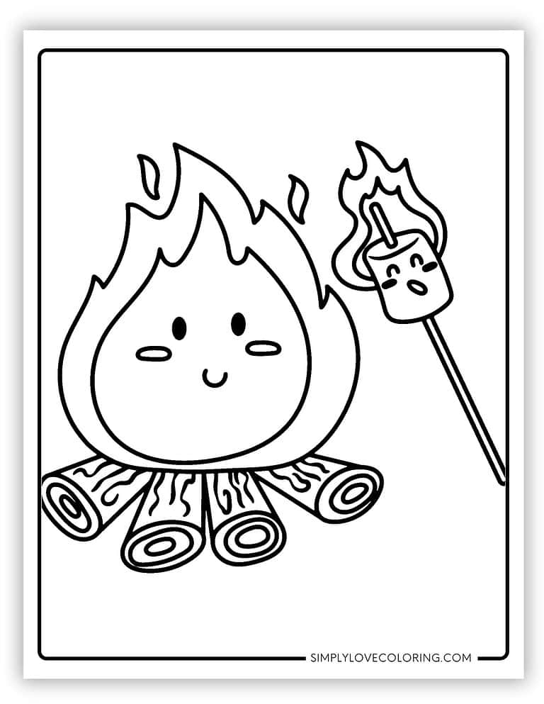 30 Campfire Coloring Pages (Free PDF Printables) - Simply Love Coloring