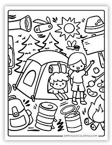 32 Camping Coloring Pages (Free PDF Printables) - Simply Love Coloring