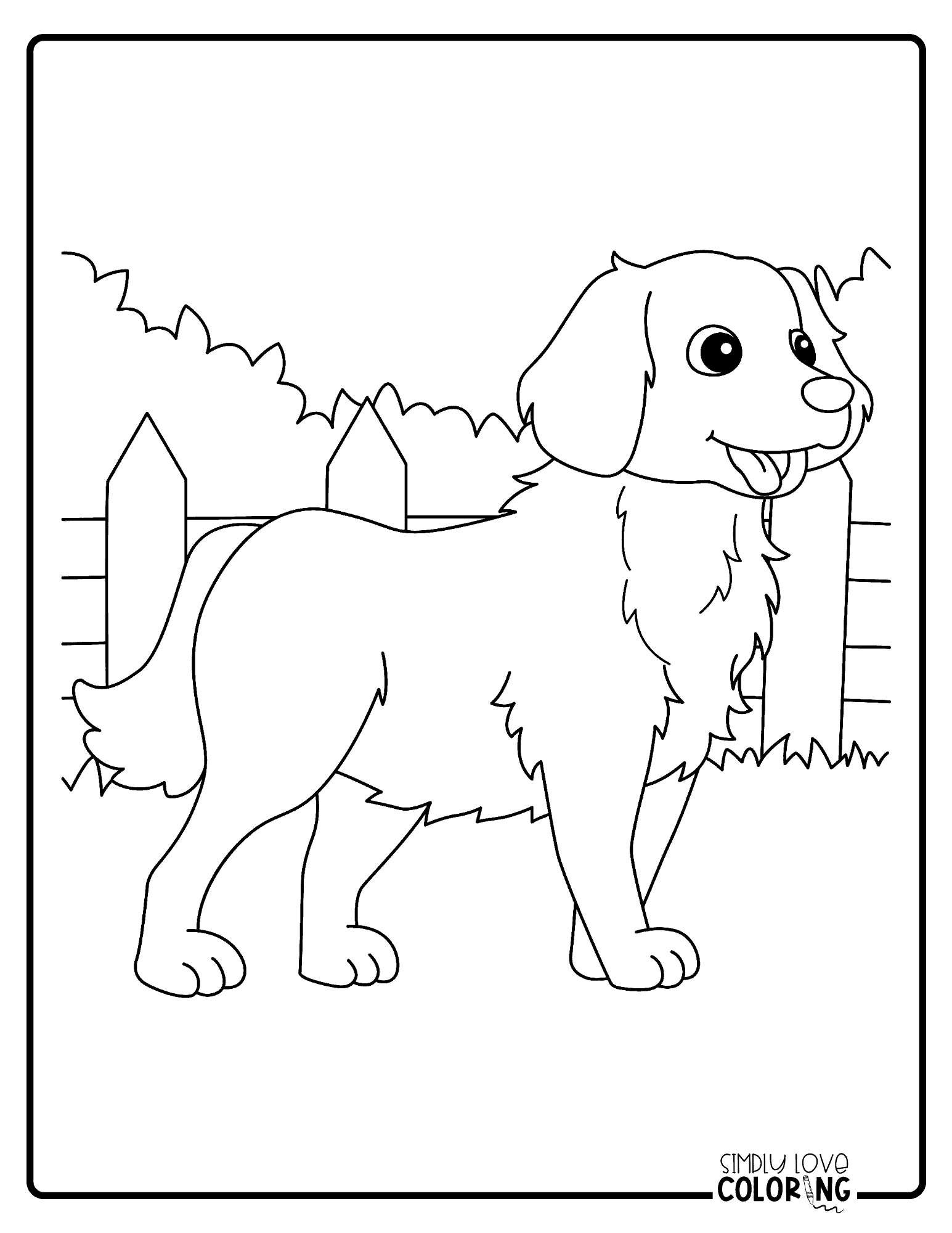 Dog Coloring Pages (Free PDF Printables) - Simply Love Coloring