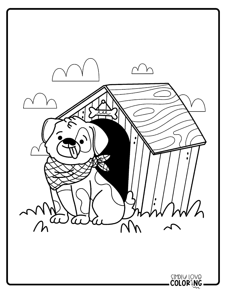 Dog Coloring Pages (Free PDF Printables) - Simply Love Coloring