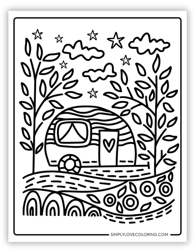 32 Camping Coloring Pages (Free PDF Printables) - Simply Love Coloring