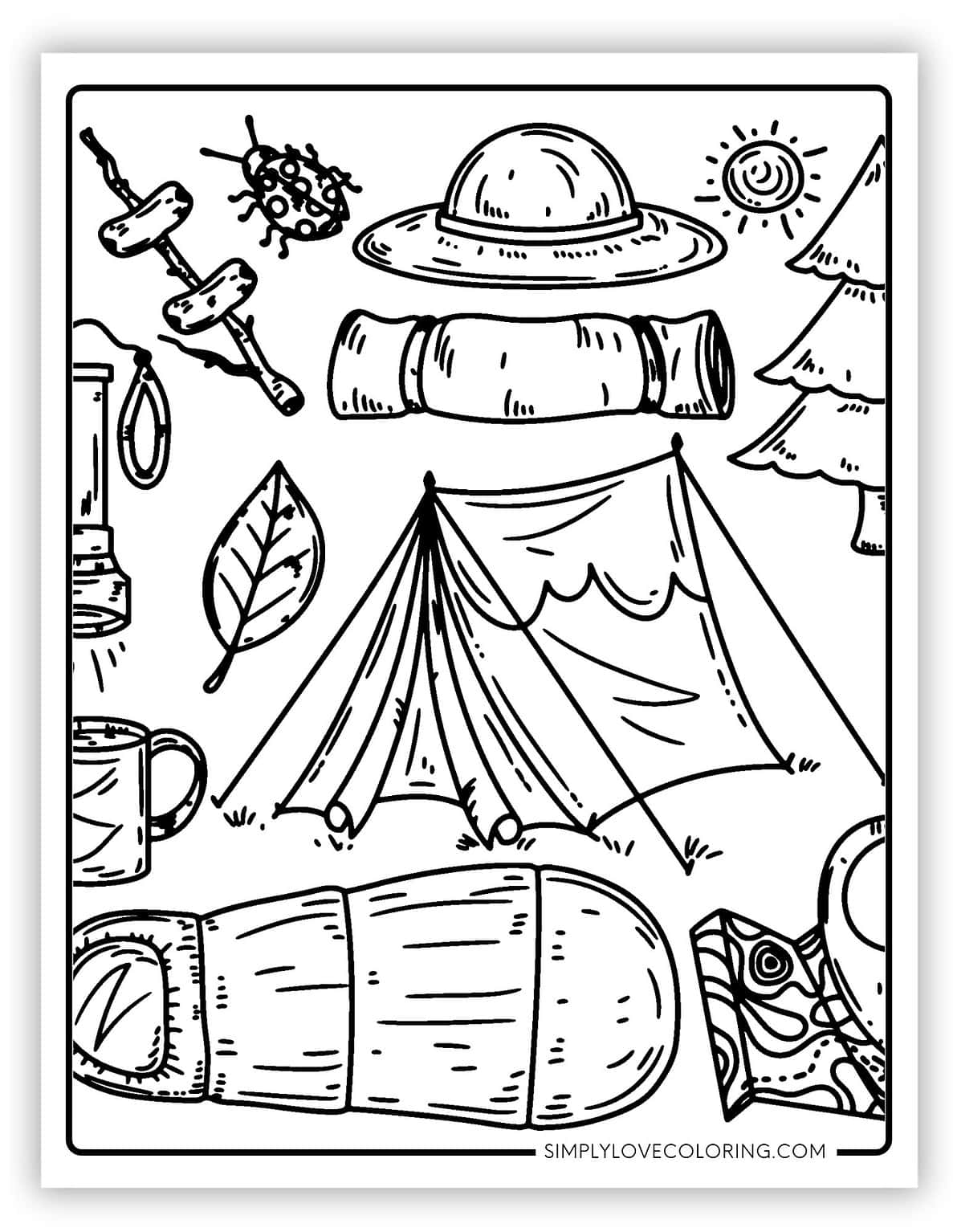 32 Camping Coloring Pages (Free PDF Printables) - Simply Love Coloring