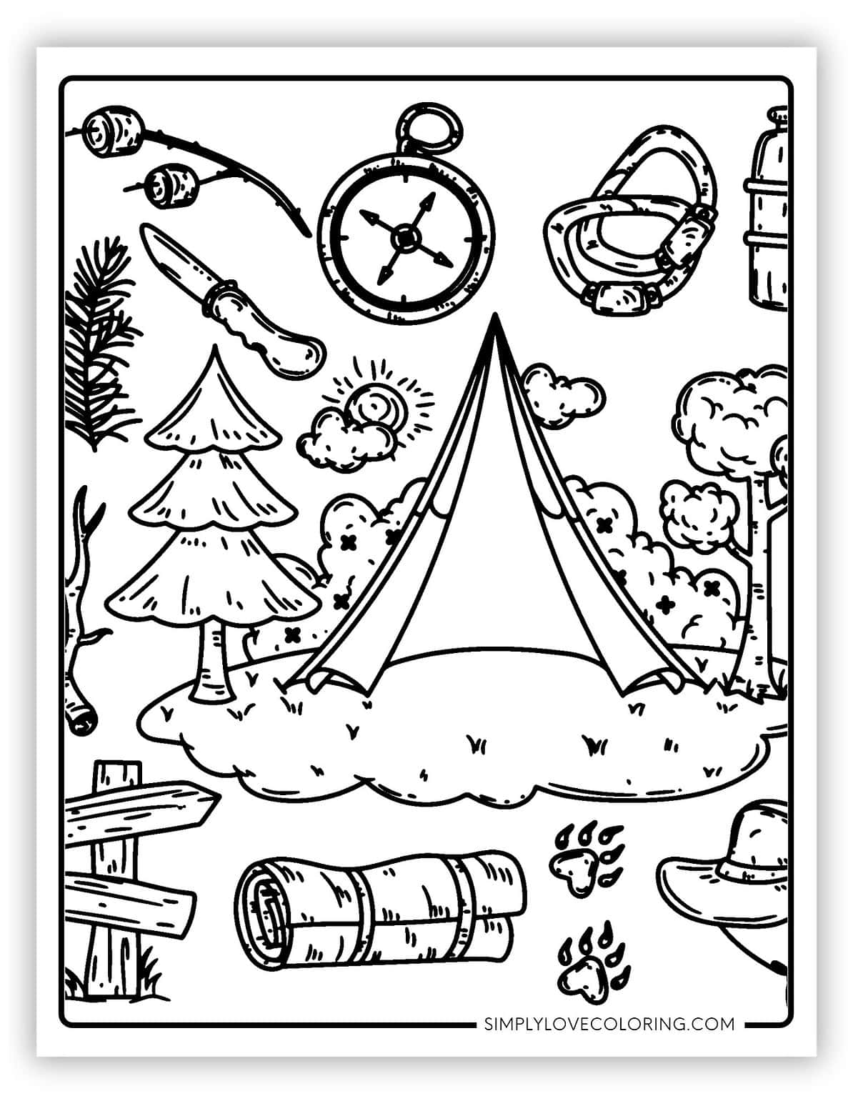 32 Camping Coloring Pages (Free PDF Printables) - Simply Love Coloring