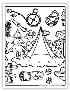 32 Camping Coloring Pages (Free PDF Printables) - Simply Love Coloring