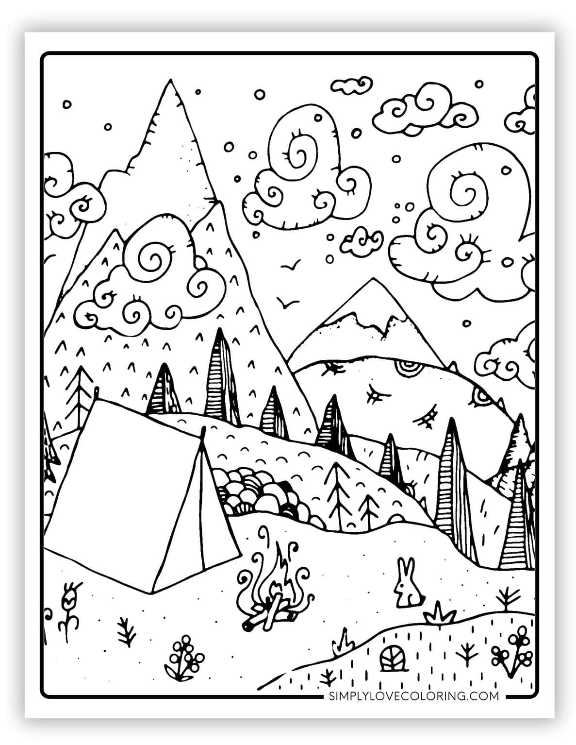 30 Campfire Coloring Pages (Free PDF Printables) - Simply Love Coloring