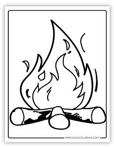 30 Campfire Coloring Pages (Free PDF Printables) - Simply Love Coloring