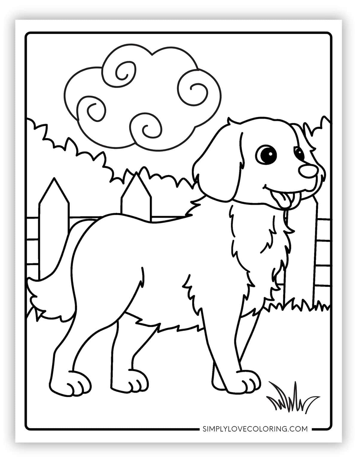 62 Cute Dog Coloring Pages (Free PDF Printables) - Simply Love Coloring