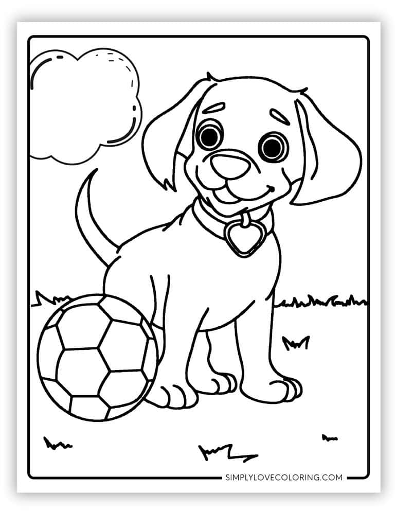 62 Cute Dog Coloring Pages (Free PDF Printables) - Simply Love Coloring