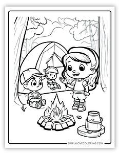 30 Campfire Coloring Pages (Free PDF Printables) - Simply Love Coloring