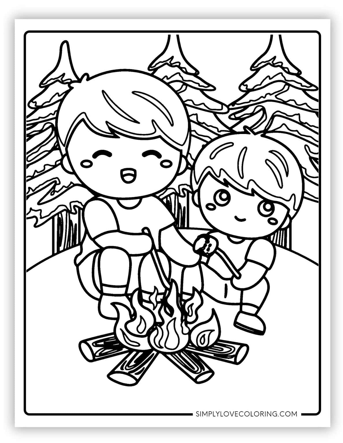 30 Campfire Coloring Pages (Free PDF Printables) - Simply Love Coloring
