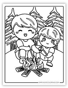 30 Campfire Coloring Pages (Free PDF Printables) - Simply Love Coloring