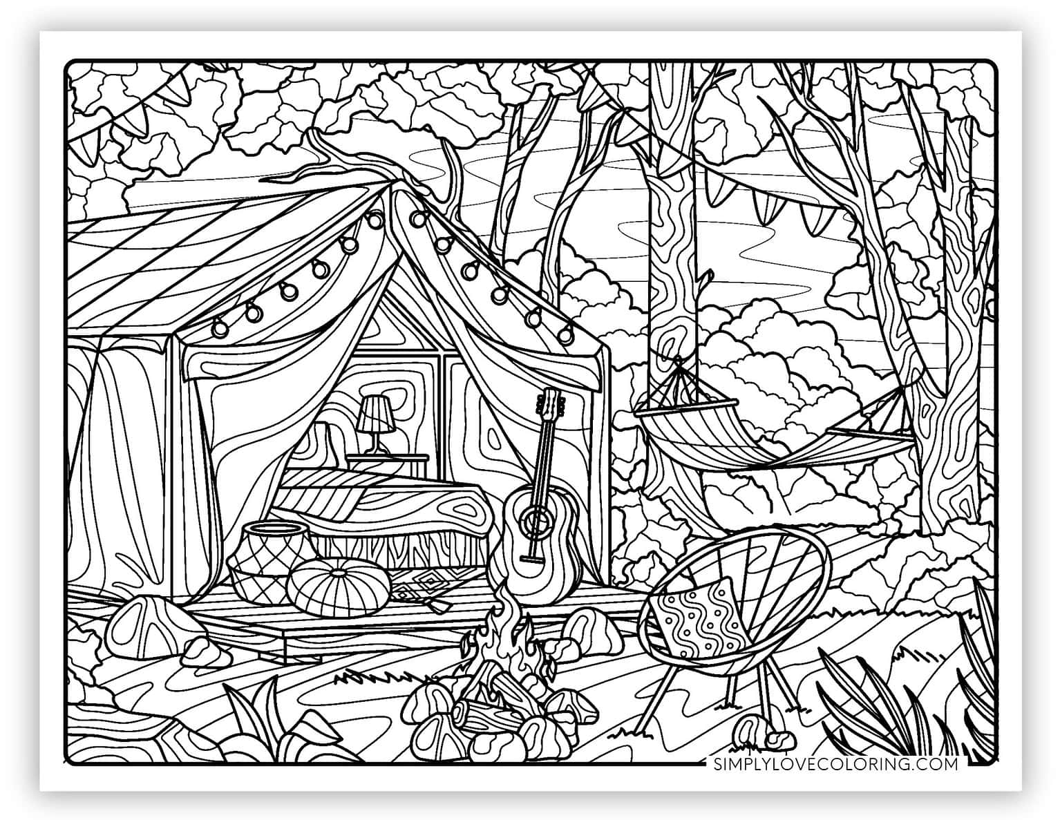 32 Camping Coloring Pages (Free PDF Printables) - Simply Love Coloring