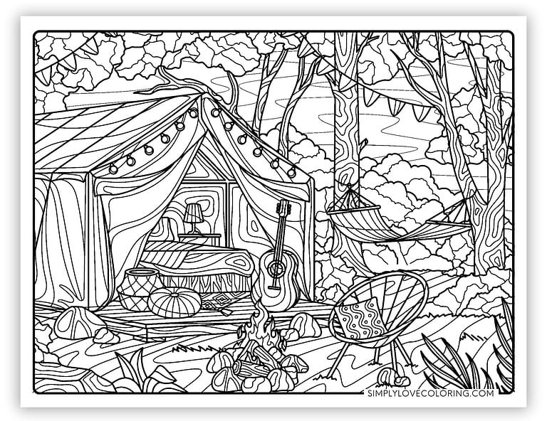 32 Camping Coloring Pages (Free PDF Printables) - Simply Love Coloring