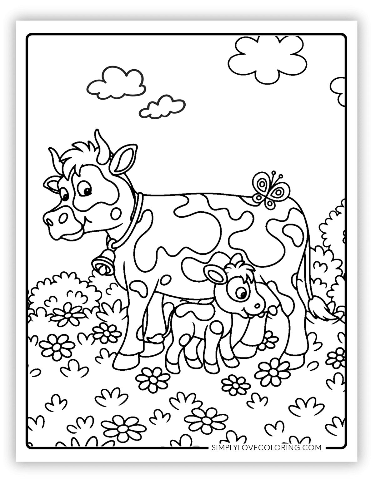 21 Cute Cow Coloring Pages (Free PDF Printables) - Simply Love Coloring