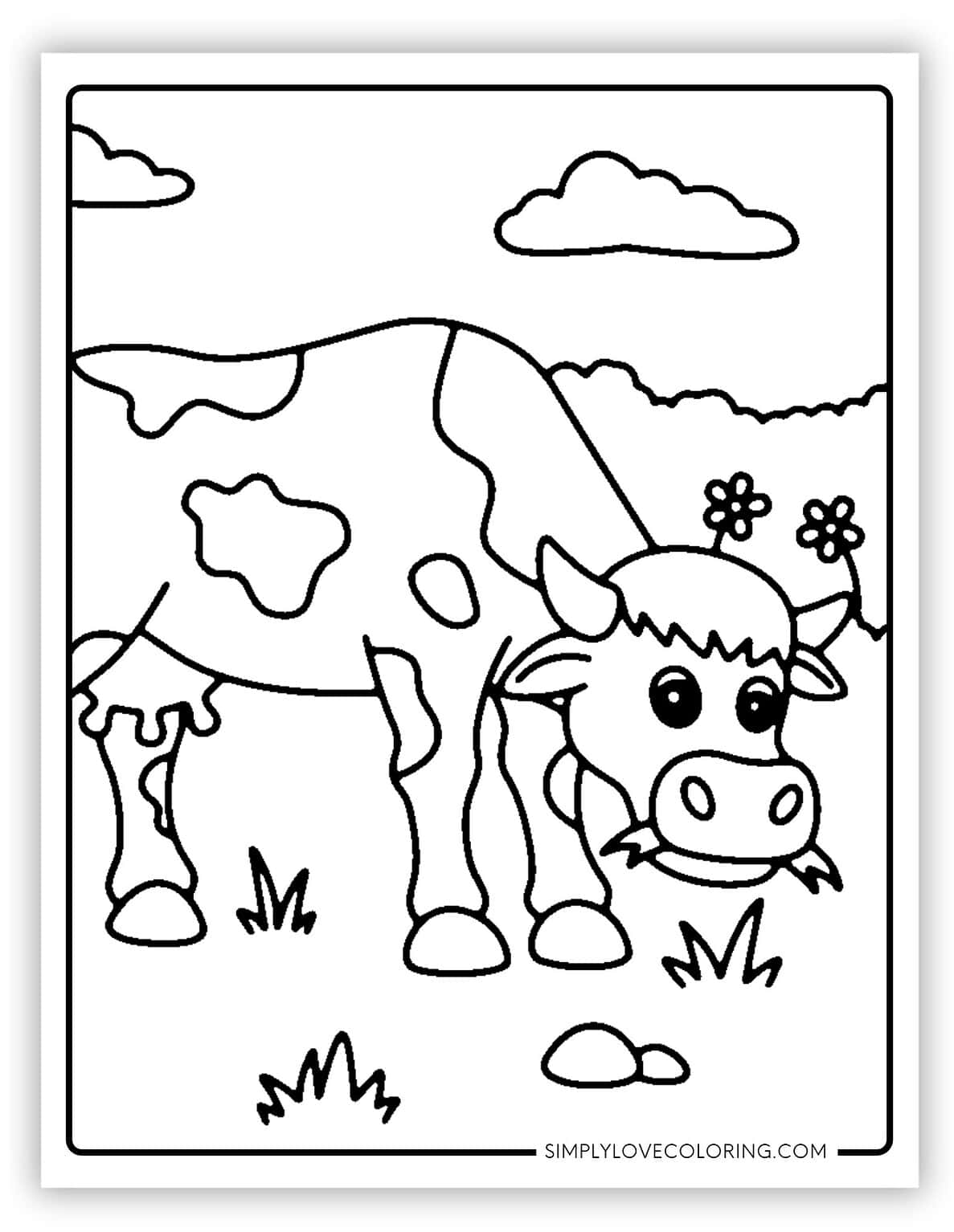 21 Cute Cow Coloring Pages (Free PDF Printables) - Simply Love Coloring