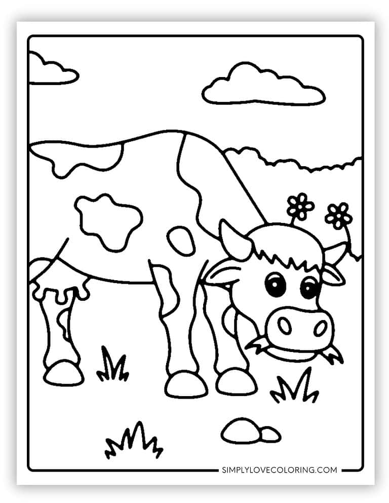21 Cute Cow Coloring Pages (Free PDF Printables) - Simply Love Coloring