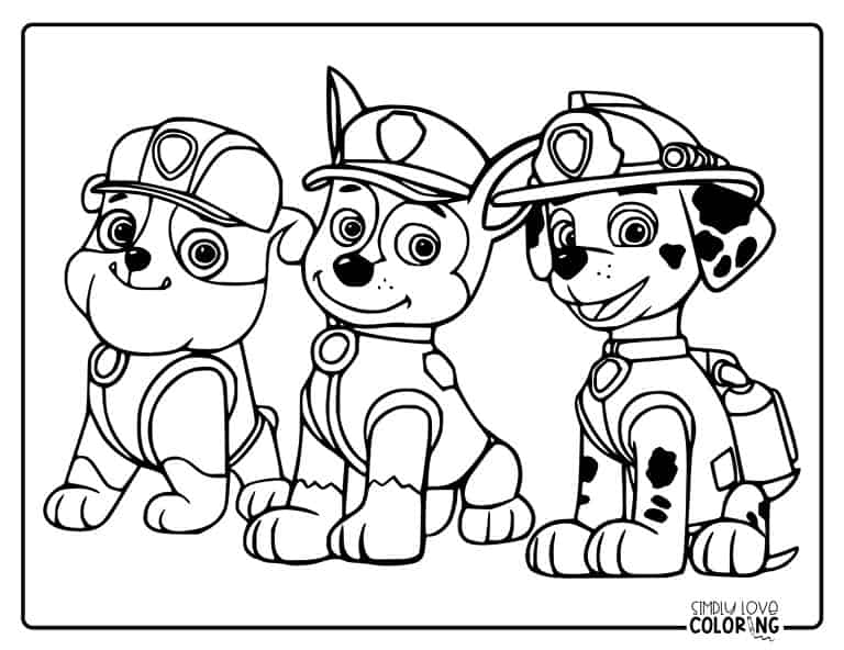 41 Paw Patrol Coloring Pages (Free PDF Printables) - Simply Love Coloring