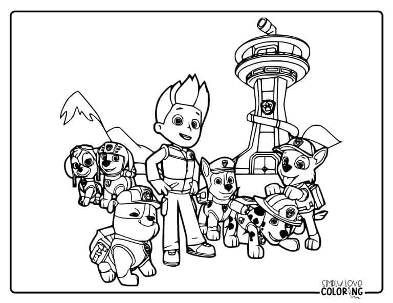 41 Paw Patrol Coloring Pages (Free PDF Printables) - Simply Love Coloring
